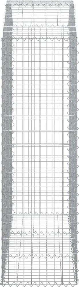 Klenutý gabionový koš 150 x 50 x 160/180 cm pozinkované železo 153458