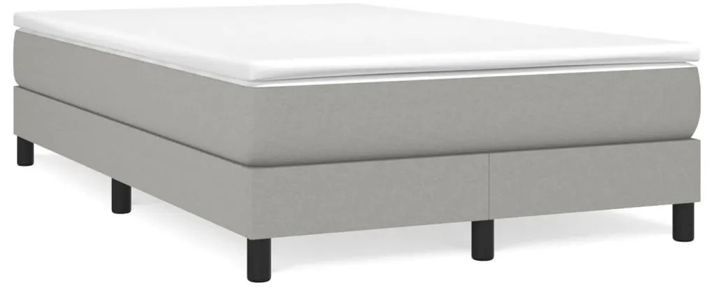 Box spring postel s matrací světle šedá 120x190 cm textil 3269657