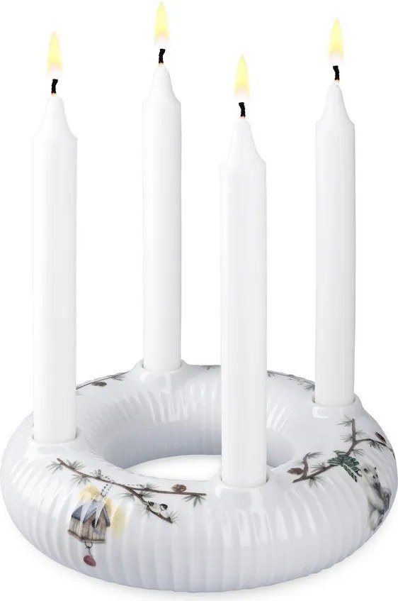 Porcelánový adventní svícen s vánočním motivem Hammershøi Christmas – Kähler Design