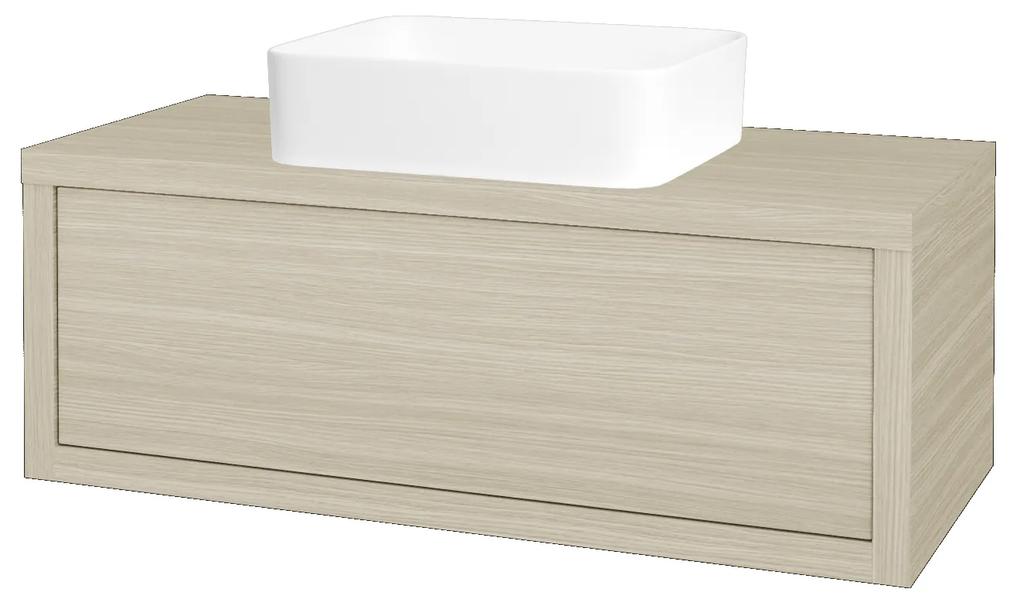 Dřevojas Koupelnová skříň STORM SZZ 100 (umyvadlo Joy) Varianta: L01 Bílá vysoký lesk / L01 Bílá vysoký lesk