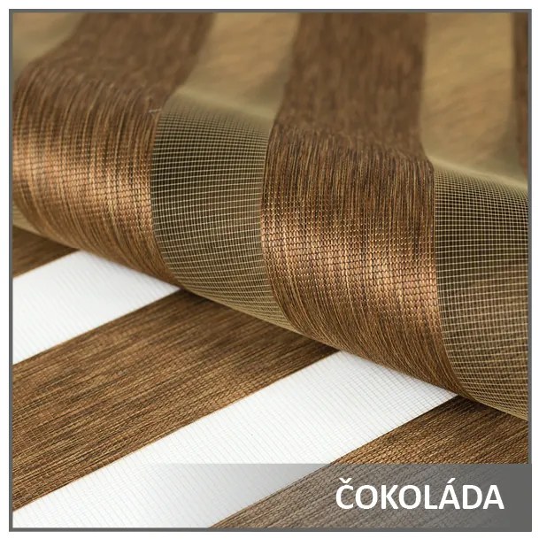 Roleta Den a Noc neinvazivní Premium Čokoláda 32x220 cm