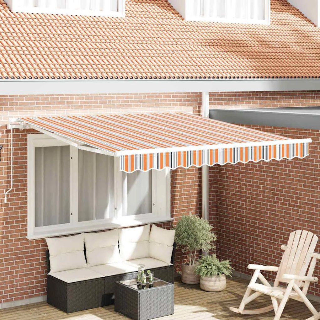 Stahovací markýza Vícebarevný 350 x 250 cm Polyester a hliník 3330285