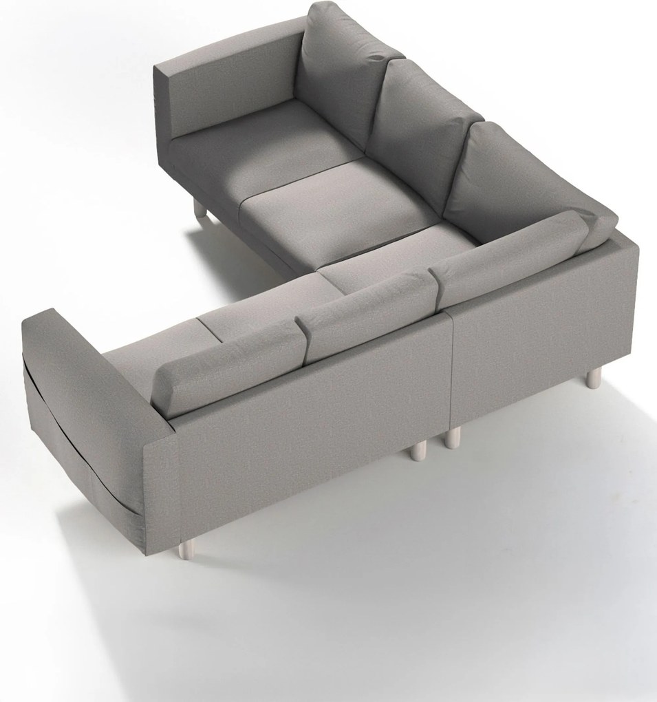 Potah na pohovku IKEA Norsborg rohová 4-místná barva šedá látka pletený vzor