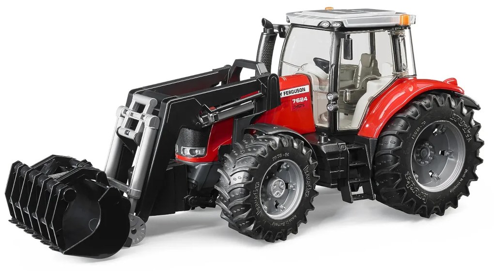 Bruder Traktor MASSEY FERGUSON 7624 s čelním nakladačem