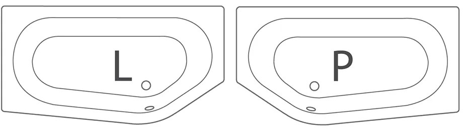 Roth Asymetrická akrylátová vana ACTIVA NEO Varianta: rozměry: 150x90 cm, orientace: Levá - (ACTIVA NEO 150 L - 9840000)