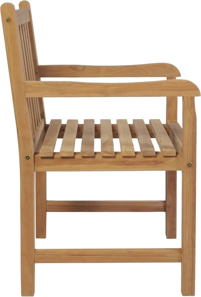 Zahradní židle 2 ks zelené podušky masivní teak 3062750