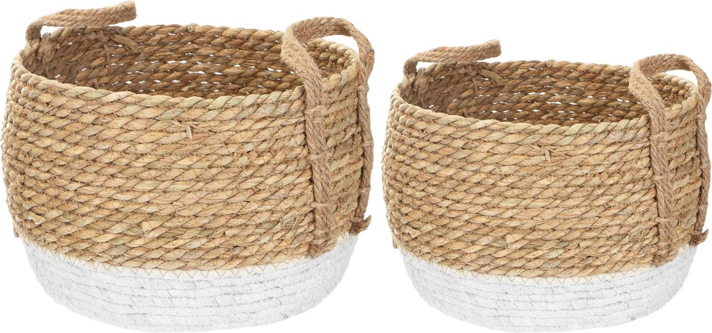 Tutumi Tutumi, sada přírodních košů Boho 2ks YT21B-34, bílá-hnědá, HOM-02809