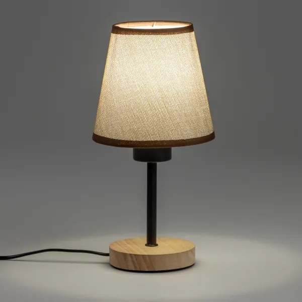 Brilagi - Stolní lampa NUBILA WOOD 1xE27/25W/230V dub/hnědá