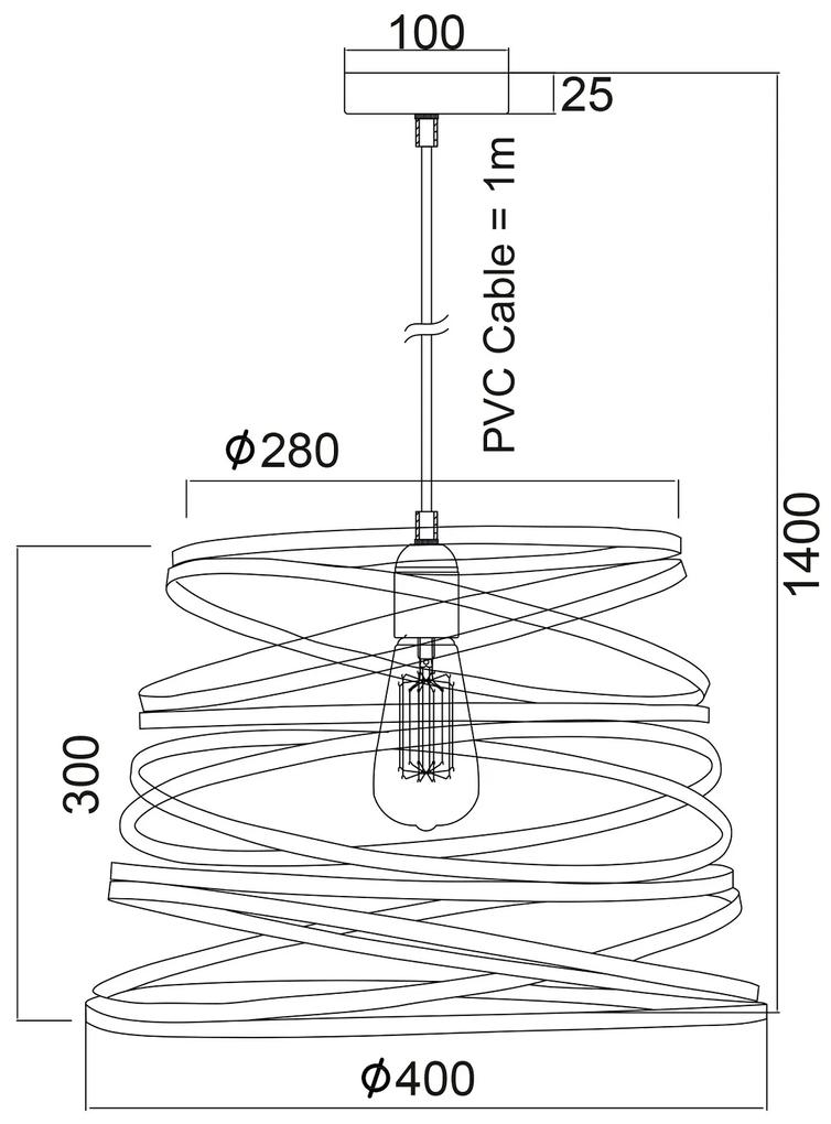 ACA DECOR Závěsné svítidlo JAZZ, průměr 40 cm