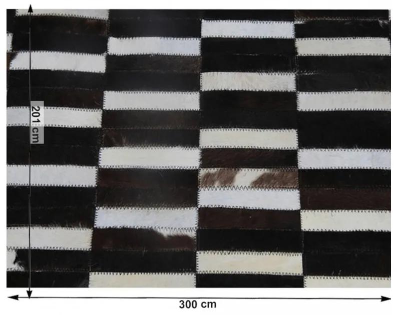 TEMPO Luxusní koberec, pravá kůže, KŮŽE TYP 6 Rozměr: 201x300 cm