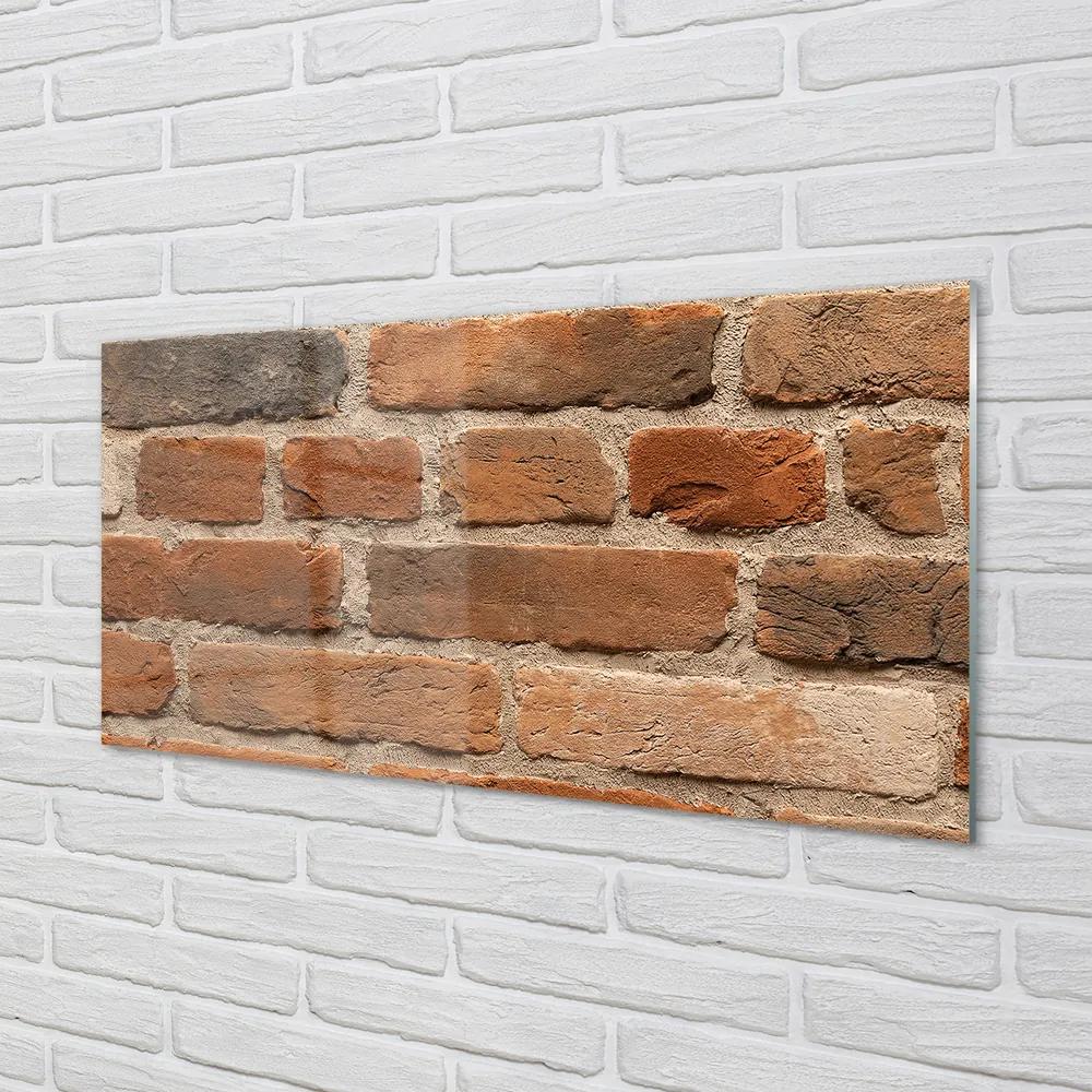 akrylový obraz Cihlová zeď kamenná 100x50 cm
