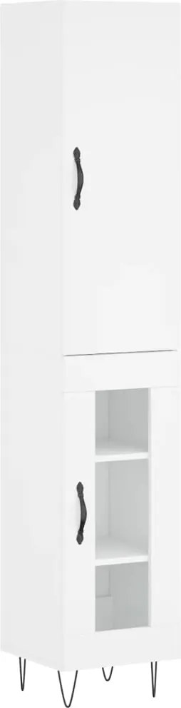 Skříň highboard bílá 34,5 x 34 x 180 cm kompozitní dřevo 3199073
