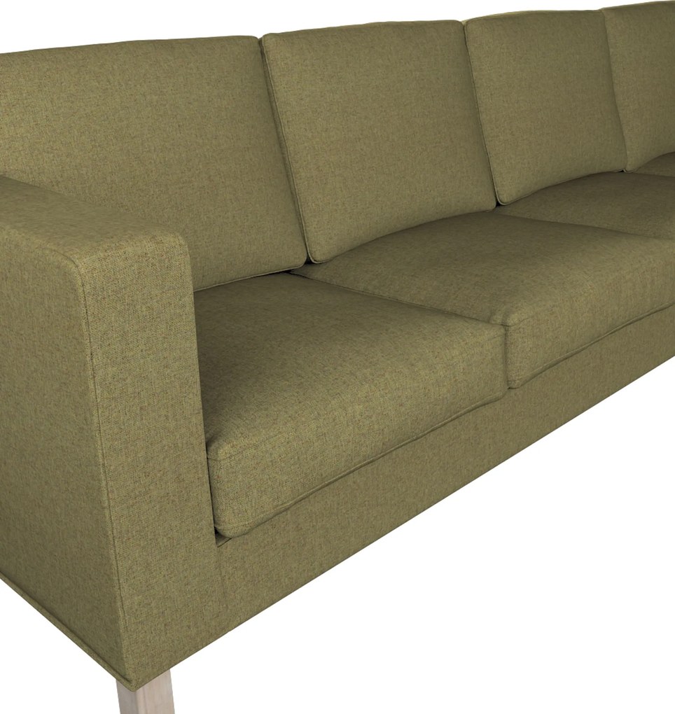 Potah na pohovku Karlanda levá rohová barva zelená látka pletený vzor