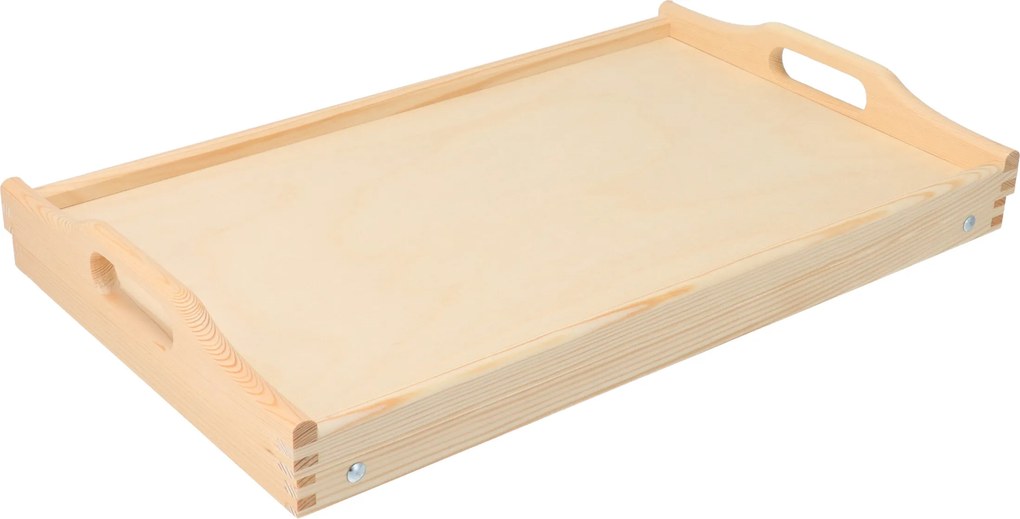 ČistéDřevo Dřevěný servírovací stolek do postele 50x30 cm - nelakovaný