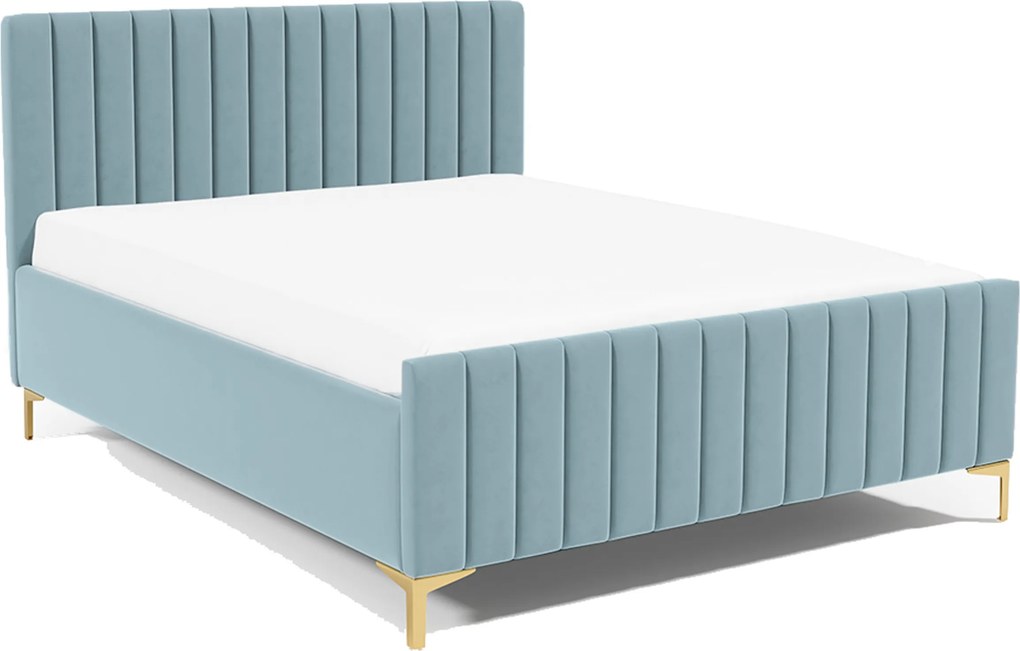Eka Čalouněná postel SUTRA+ 140x200 cm Barva látky Trinity: Béžová (Trinity 2304), Úložný prostor: S kovovým rámem úložného prostoru