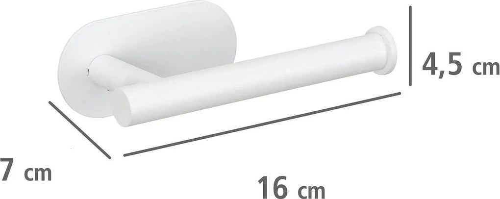 Držák toaletního papíru OREA SHINE, Turbo - Loc, bílý, Wenko