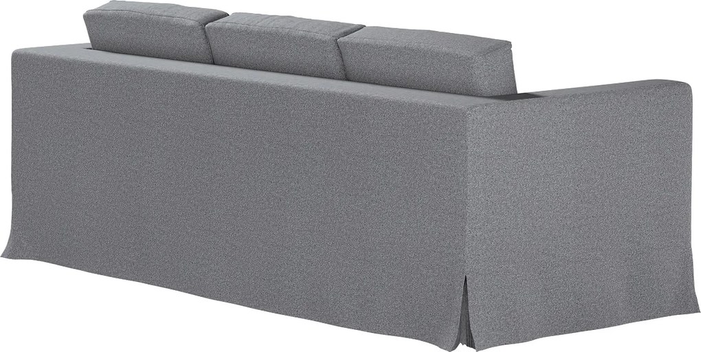 Potah na pohovku IKEA  Karlanda 3-místná nerozkládací, dlouhý barva šedá látka pletený vzor