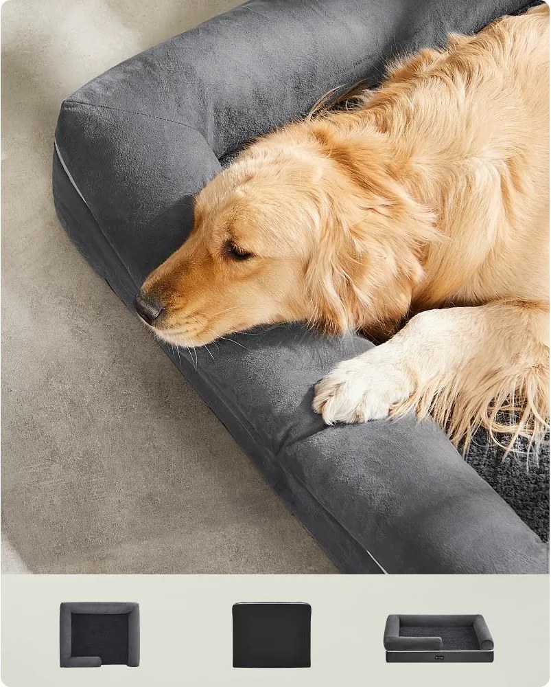 Pelíšek pro psy Dustin 106 cm XL šedý