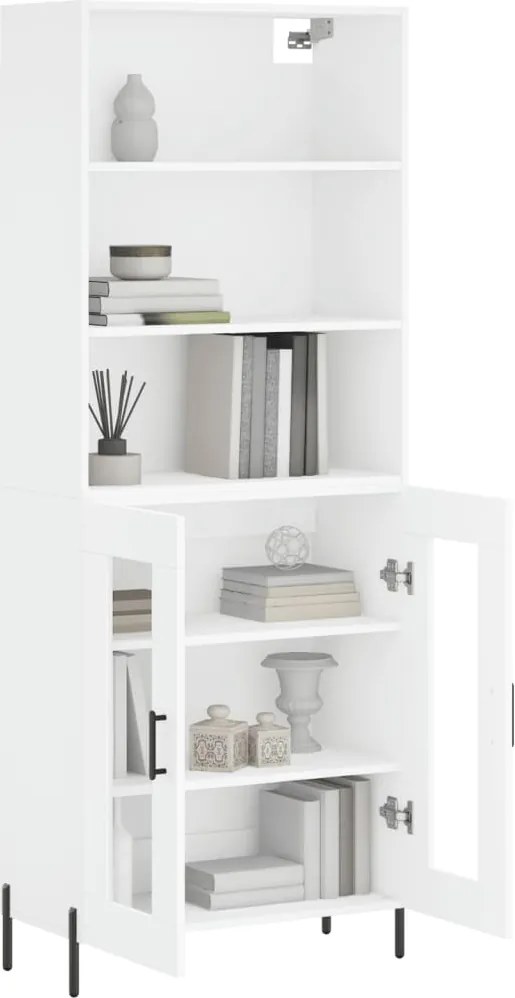 Skříň highboard bílá 69,5 x 34 x 180 cm kompozitní dřevo 3189325