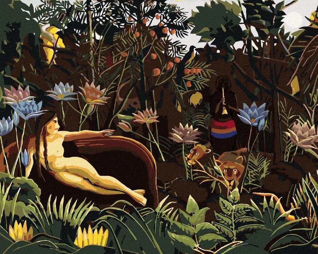 zuty zuty - malování podle čísel - sen (henri rousseau), 80x100 cm, plátno