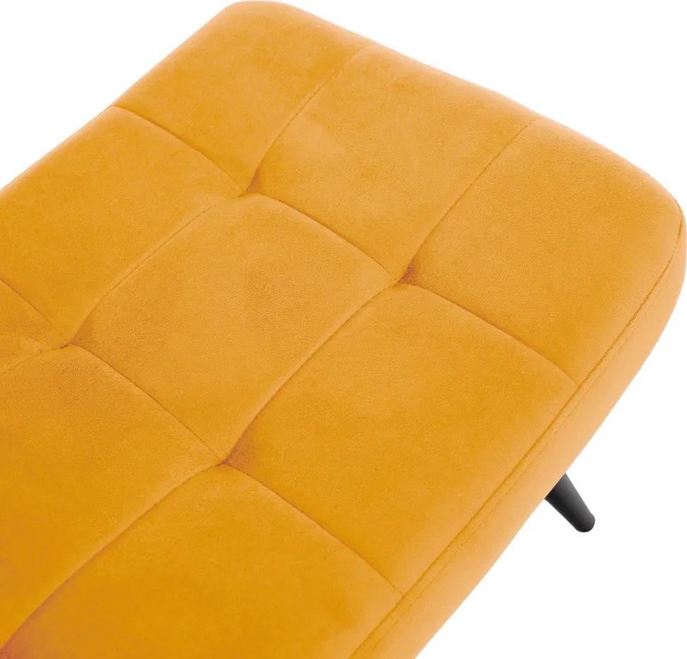 Křeslo s podnoží, žlutá Velvet látka/černá, HABEN