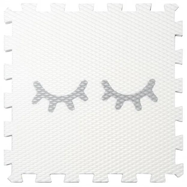 Vylen Pěnové podlahové puzzle Minideckfloor SPINKEJ  Světle šedý s bílým spinkej 340 x 340 mm