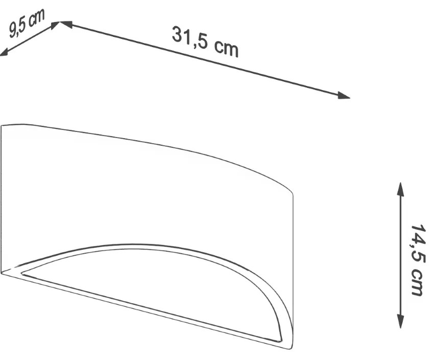 Nástěnné svítidlo Vixen, 1x bílé keramické stínítko, b