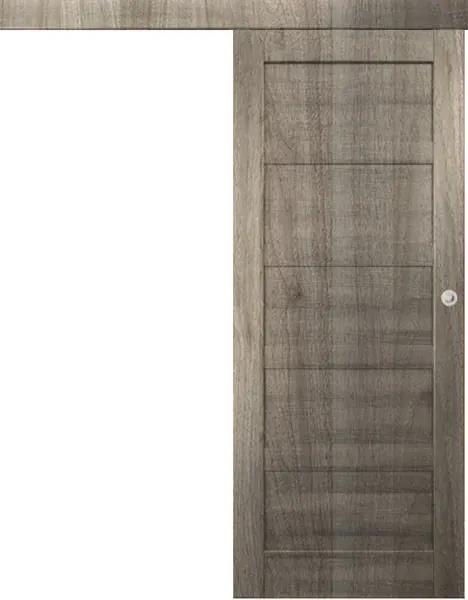 posuvné interiérové dveře na stěnu vasco doors BRAGA plné, model 1 Průchozí rozměr: 70 x 197 cm, Orientace dveří: Levé dveře, Dekor: Dub sonoma