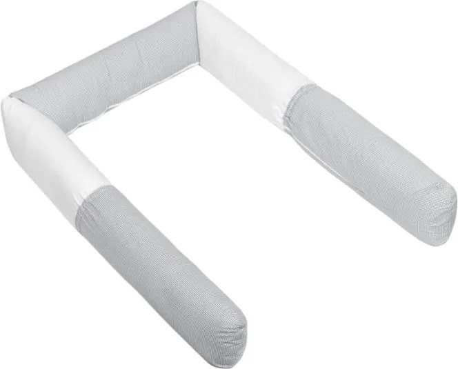 Bellatex Mantinel do postele VÁLEC průměr 16x280 cm Kostička šedá, bílá