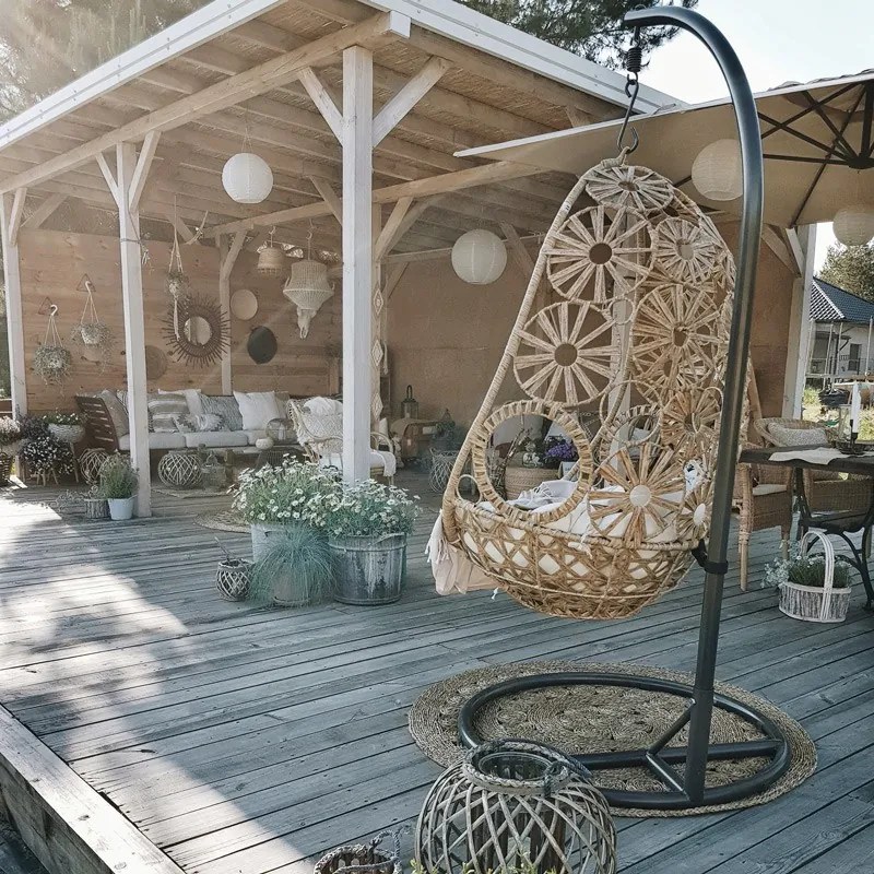 Majowo.cz Závěsné ratanové křeslo IBIZA elegantní dekor