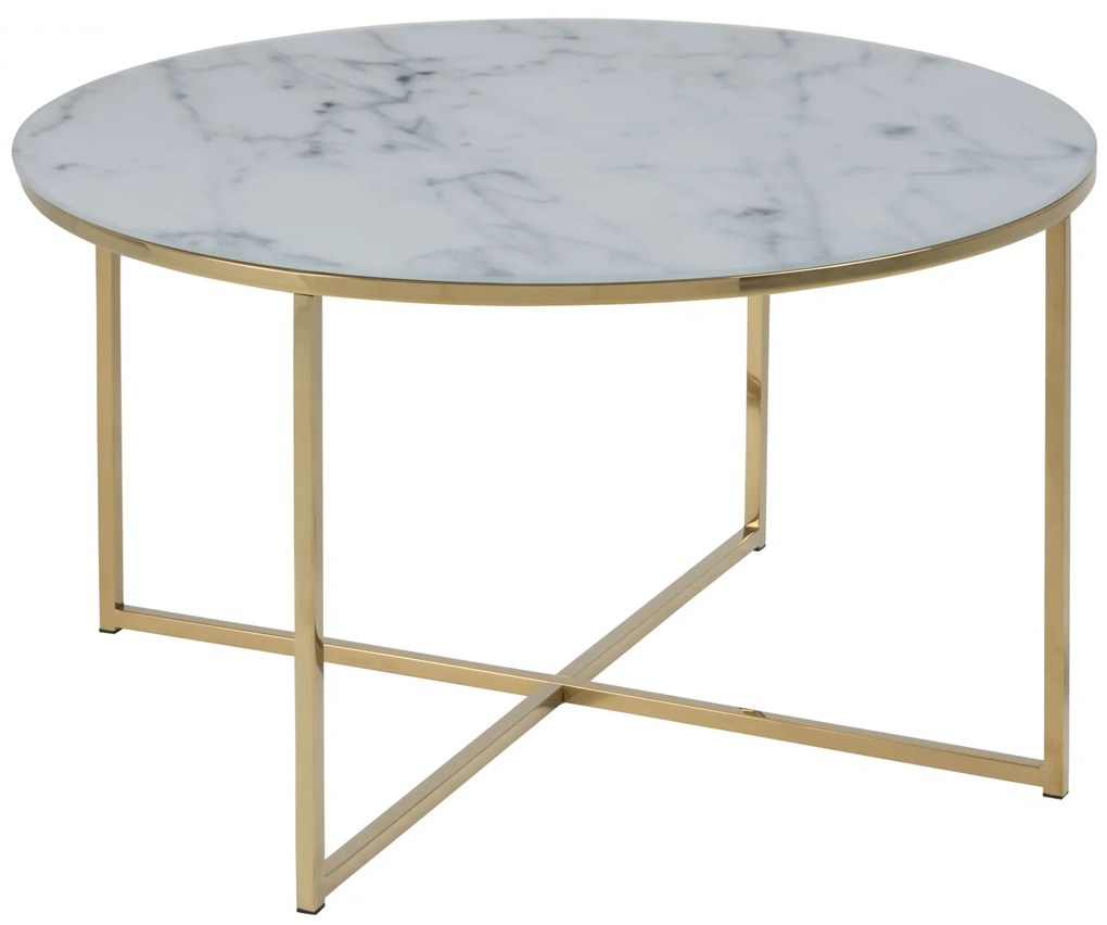 Bighome - Konferenční stolek ALISMA 80 cm, bílá