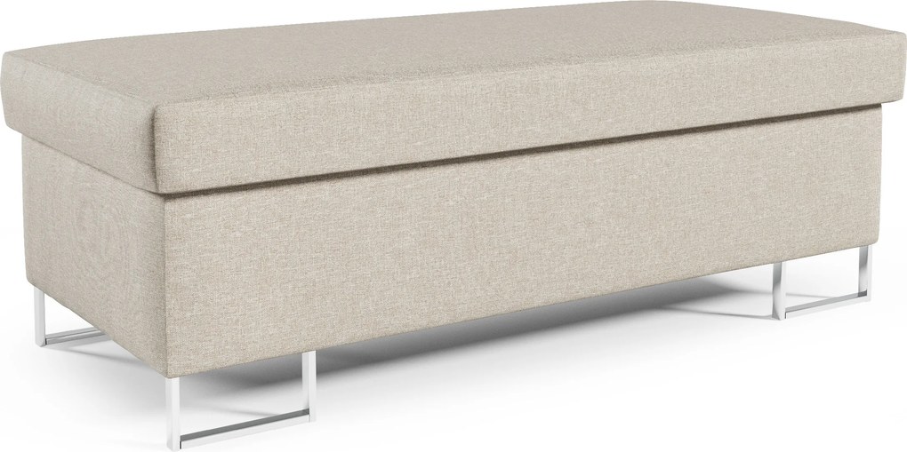 Eka Podnožka ALICE 105 cm Barva látky: Světle šedá (Monolith 84)