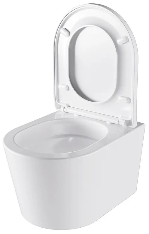BPS-koupelny Závěsná WC mísa se SoftClose sedátkem HYD-4665, bílá
