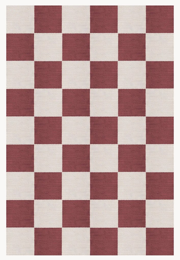 Ručně tkaný jutový koberec's nízkým vlasem Chess Flatweave