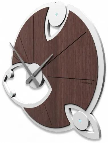 Designové hodiny 10-128 CalleaDesign Andromeda 54 x 45cm (více variant dýhy) Barva čokoládová-69 - RAL8017 Dýha wenge - 89