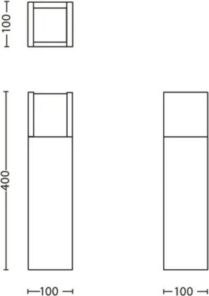 Venkovní LED sloupek Philips Arbour 16462/93/P3 6W 600lm 4000K neutrální bílá