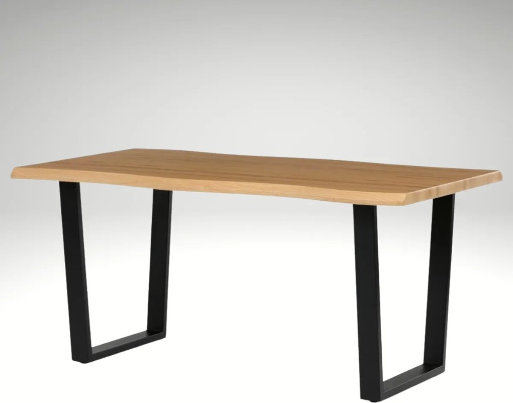 Vikio Jídelní set pro 8 osob 180x90 cm dub noha U černá židle VJS158-8C-S