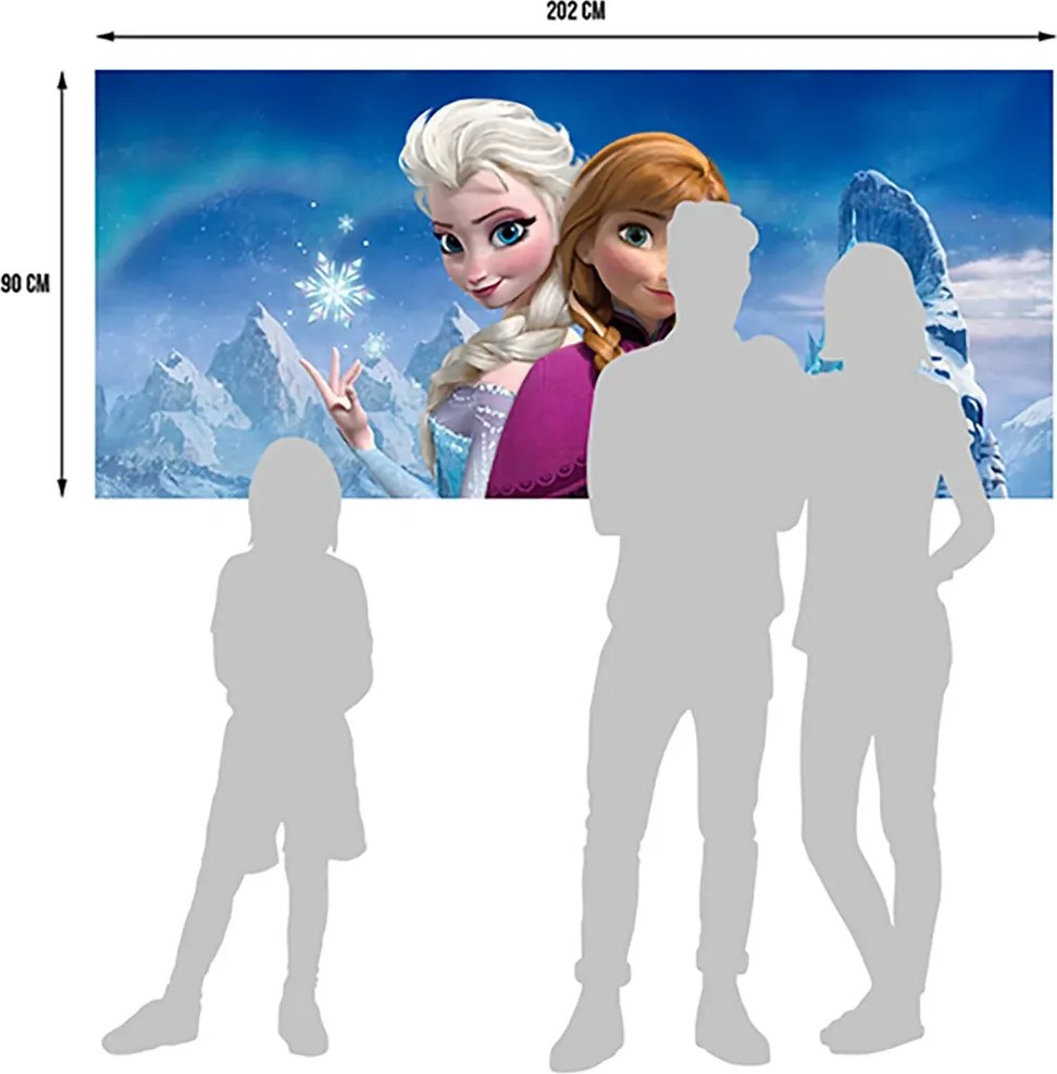 Dětská vliesová fototapeta na zed' Ledové království Elsa a Anna, Disney | 202 x 90 cm | DFTDNH 5370