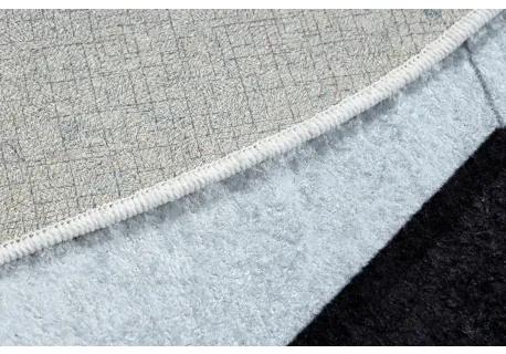 Dywany Luszczow Dětský kusový koberec JUNIOR 51553.802 pratelný kulatý  Fotbal pro děti protiskluz, černý / bílá Rozměr koberce: 100 cm KRUH