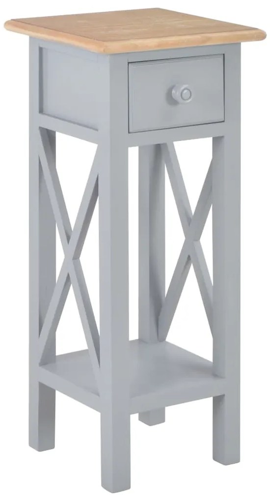 Odkládací stolek šedý 27 x 27 x 65,5 cm dřevo 280058