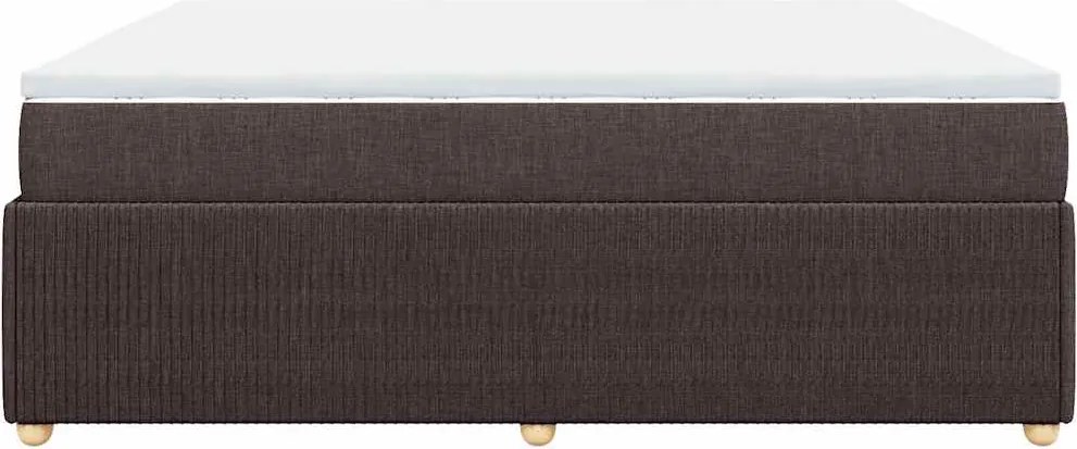Box spring postel s matrací tmavě hnědá 180x200 cm textil 3285591