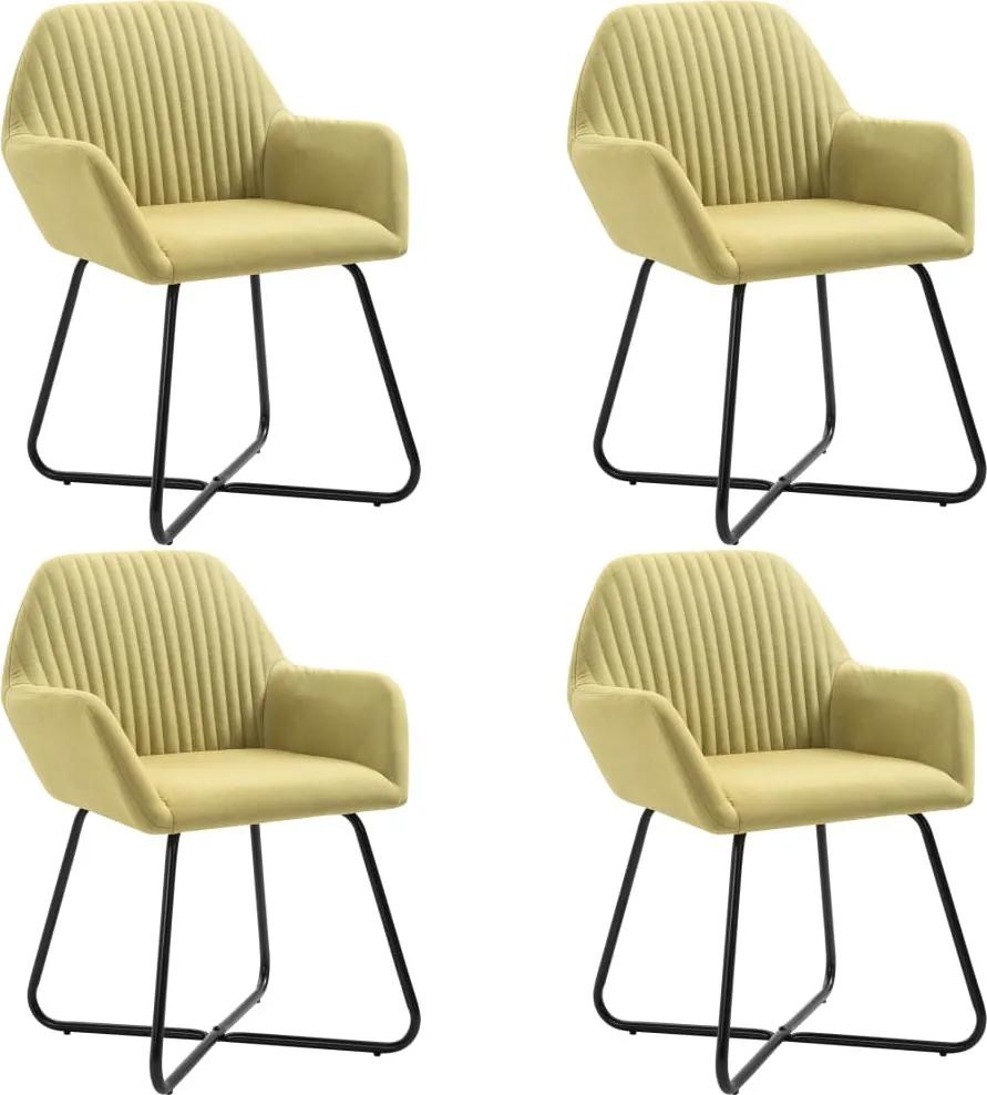 vidaXL Jídelní židle 4 ks textil [277100] Barva: Černá