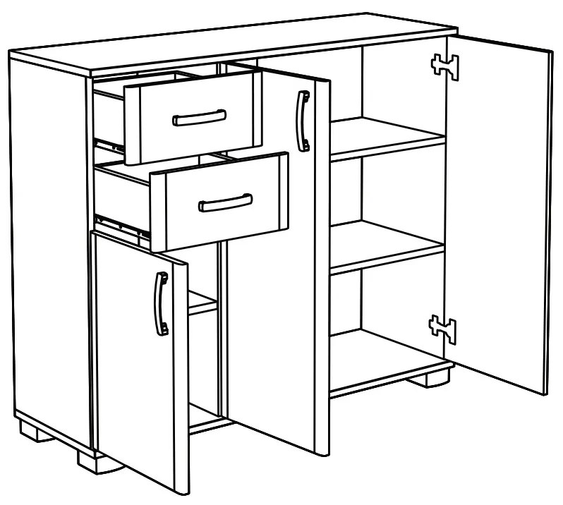 Komoda ROMA 3 - dub artisan
