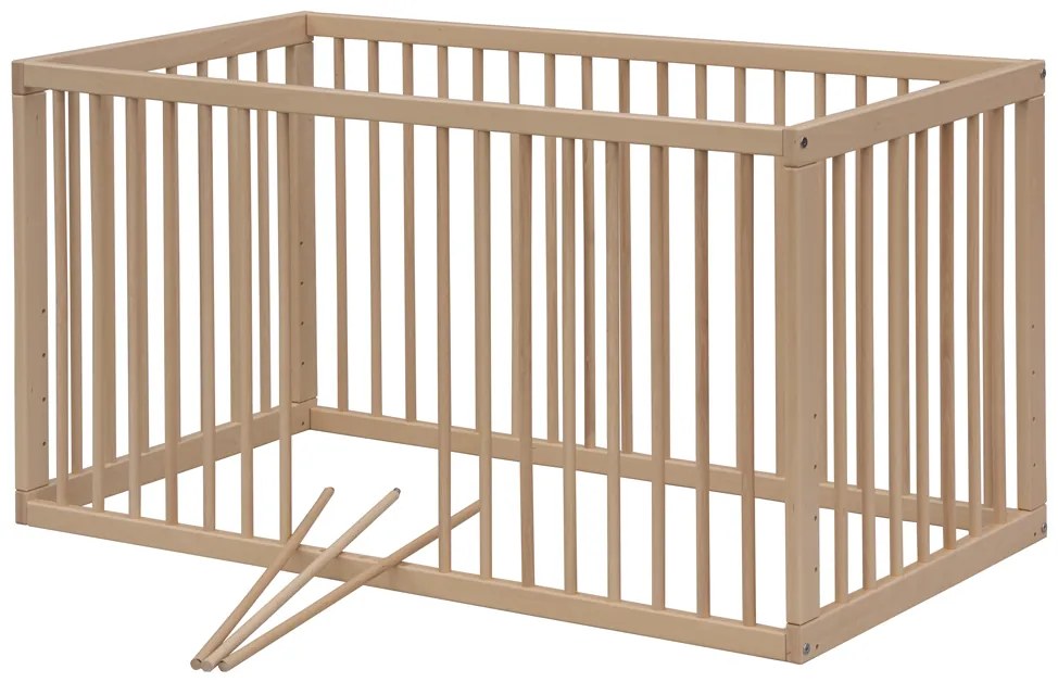 Dětská postýlka Scarlett Kombi s vyndavacími příčkami buk - přírodní 120 x 60 cm
