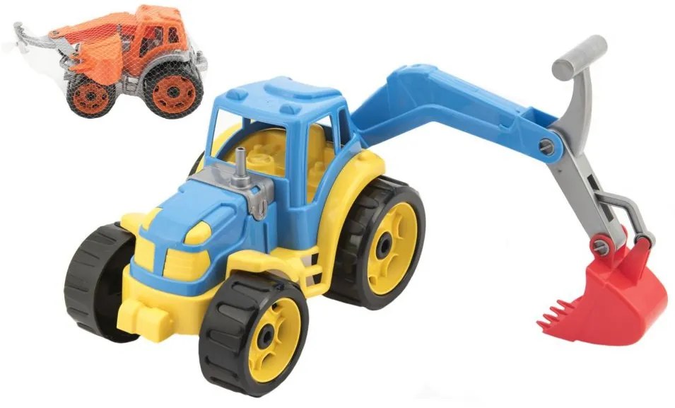Teddies Traktor se lžící plast 16x24cm