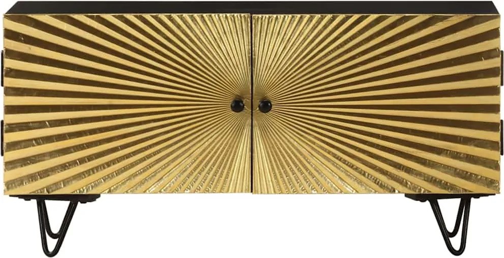 TV stolek 90 x 30 x 45 cm masivní mangovníkové dřevo 322681