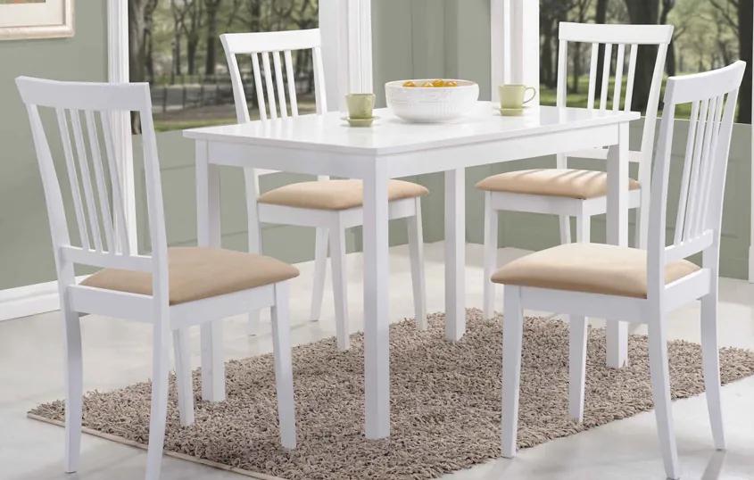 Jídelní stůl 110x70 cm lakovaný bílou barvou KN557