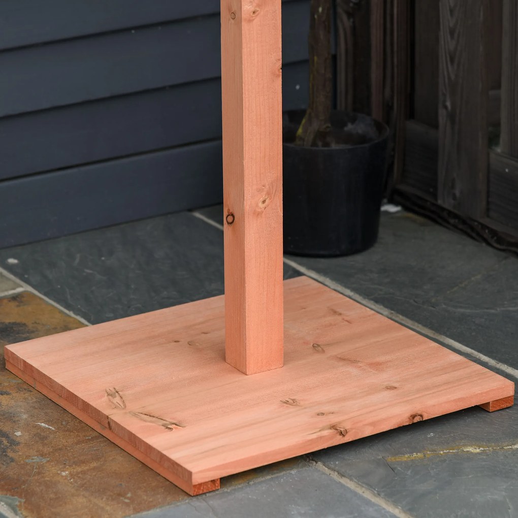 Ptačí budka PawHut, Ø52 x 130H cm, krmítko pro ptáky, dřevěná vila pro ptáky, stojan na ptáky, ptačí budka, příroda