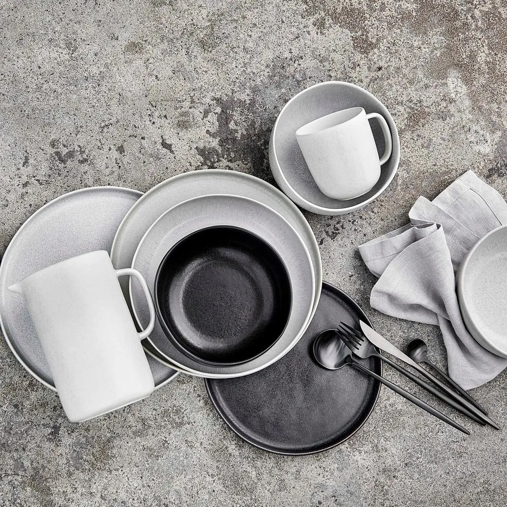 CASA NOVA Sada snídaňových talířů 22,5 cm set 4 ks - šedá
