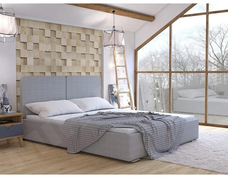 Čalouněná postel do ložnice Szymi, Rozměr postele: 140 x 200 cm, Rošt: láťkový, Potah:: Puerto 25 + Galahad 1540